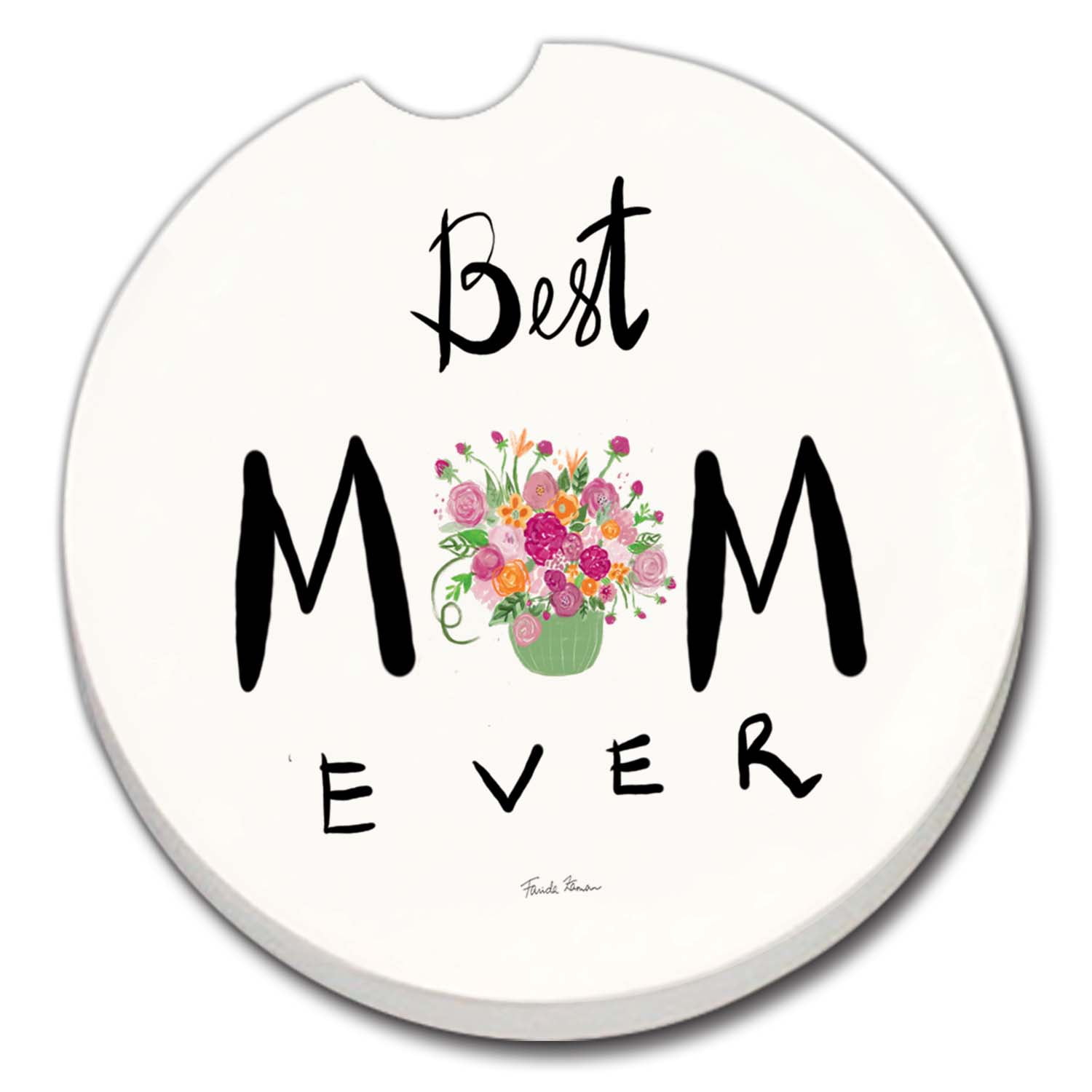 Thirstystone "Best Mom Ever" Single Absorbent Stone Car Coaster ...