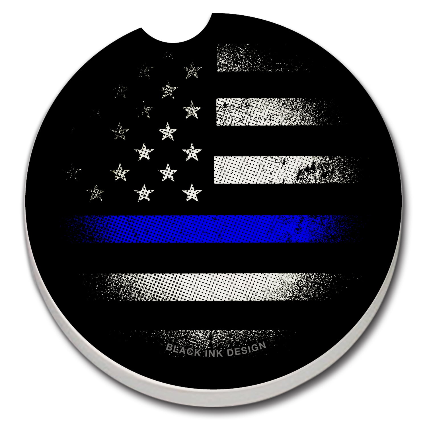 Thirstystone "Blue Line" Single Absorbent Stone Car Coaster - Walmart.com
