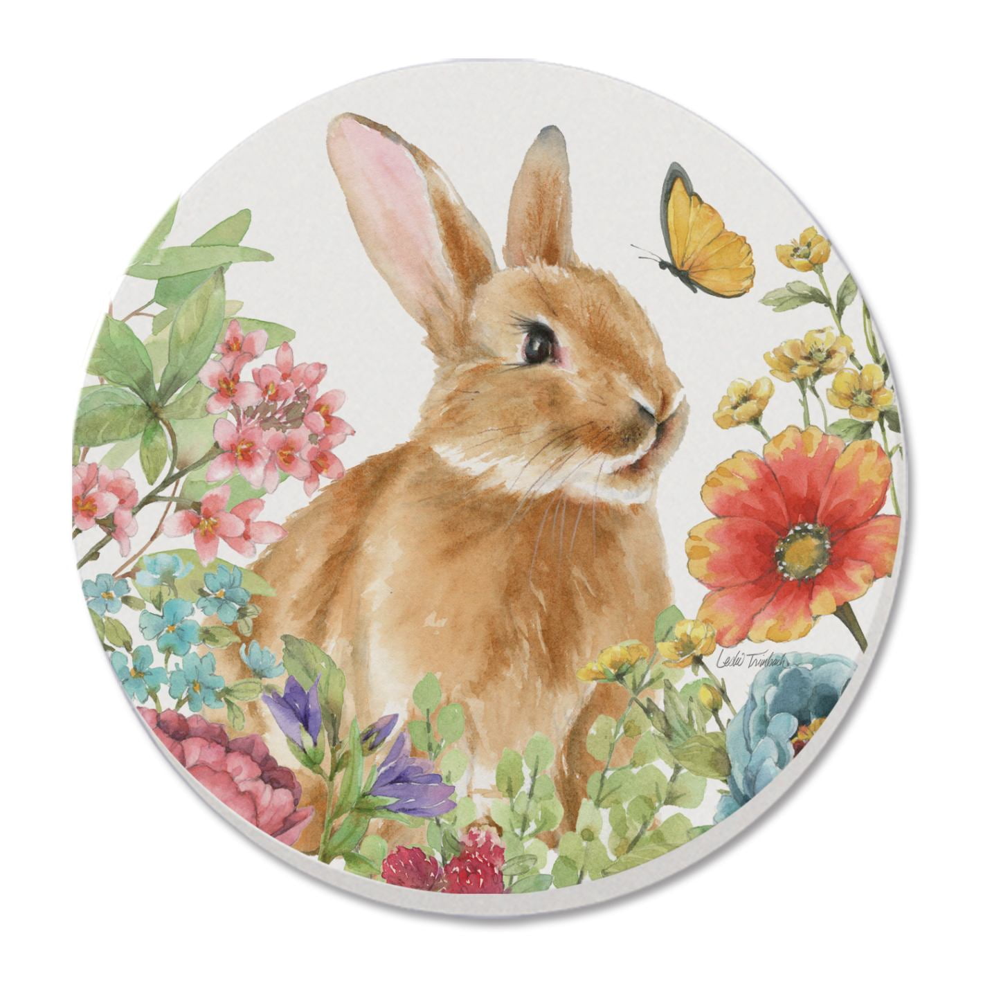 Thirstystone "Bunny Garden" 4-Pack Round Stone Coasters - Walmart.com
