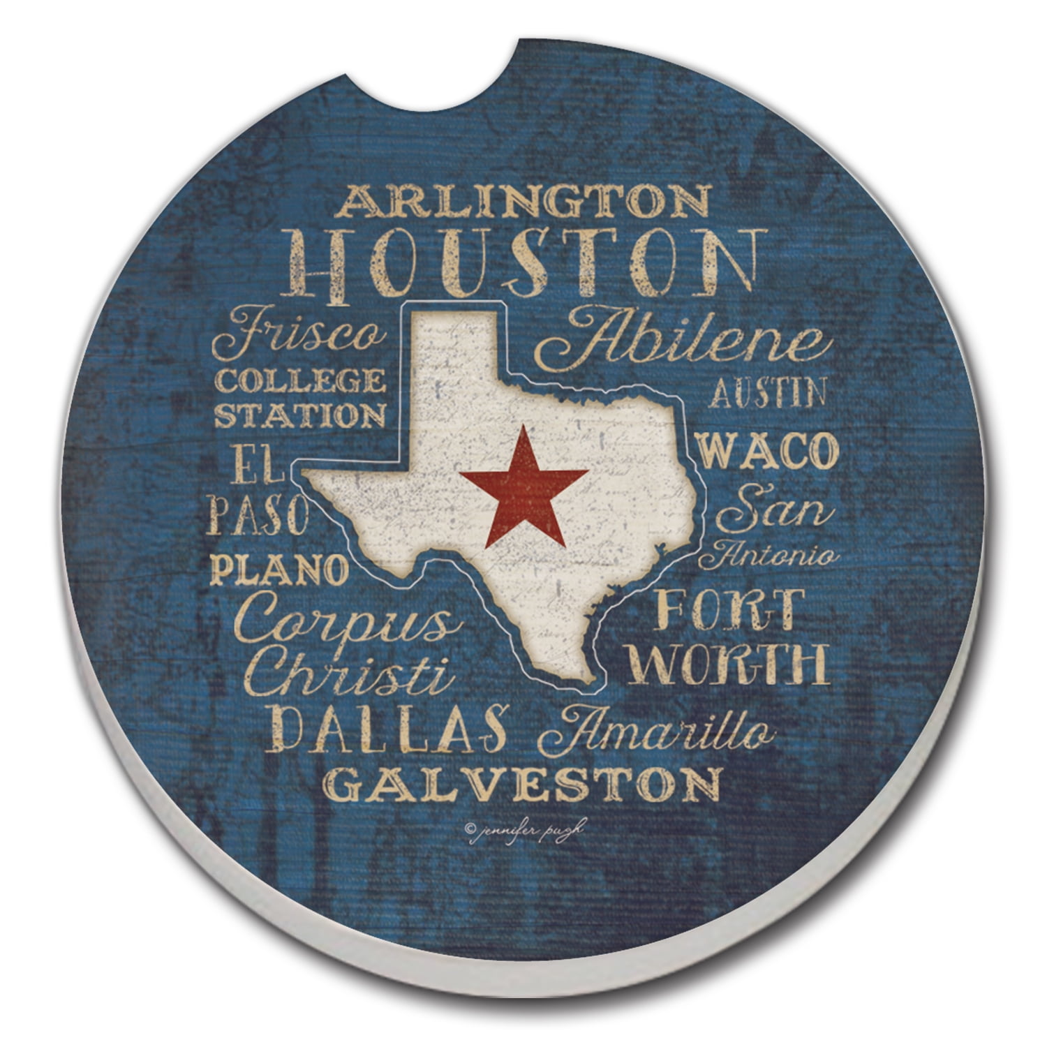 Thirstystone "Cities in Texas" Single Stone Car Coaster - Walmart.com