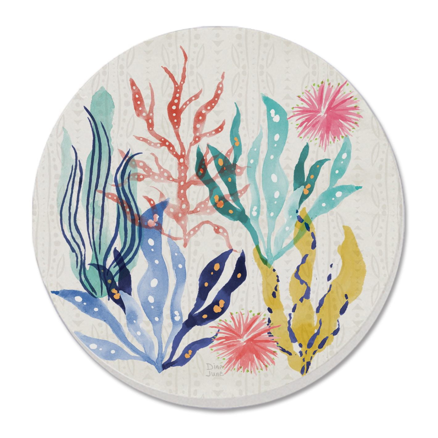 Thirstystone "Coastal Colors" Single Round Stone Coaster - Walmart.com
