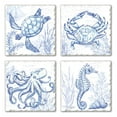 Thirstystone "Coastal Sketch" 4-Pack Tumbled Tile Coasters - Walmart.com