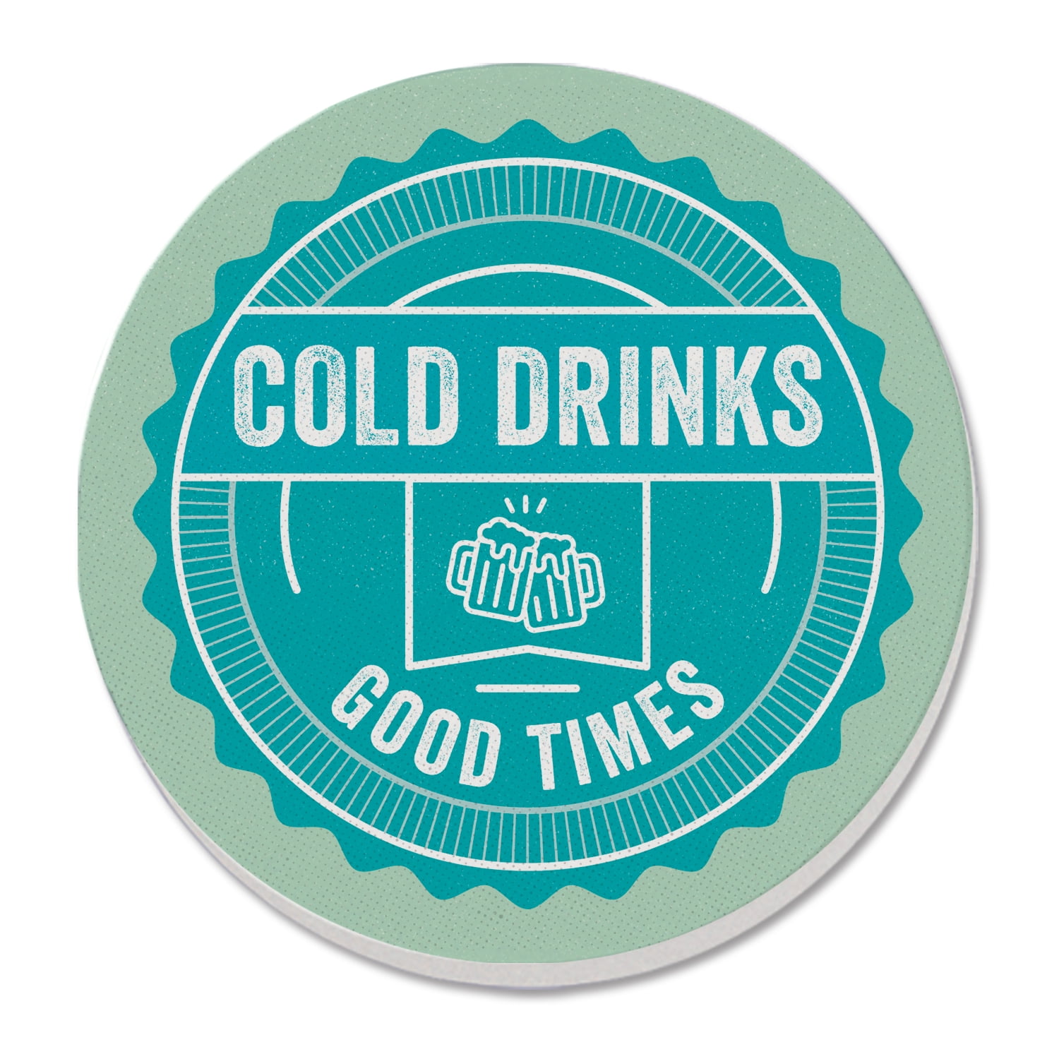 Thirstystone "Cold Drinks" Single Round Absorbent Coaster - Walmart.com
