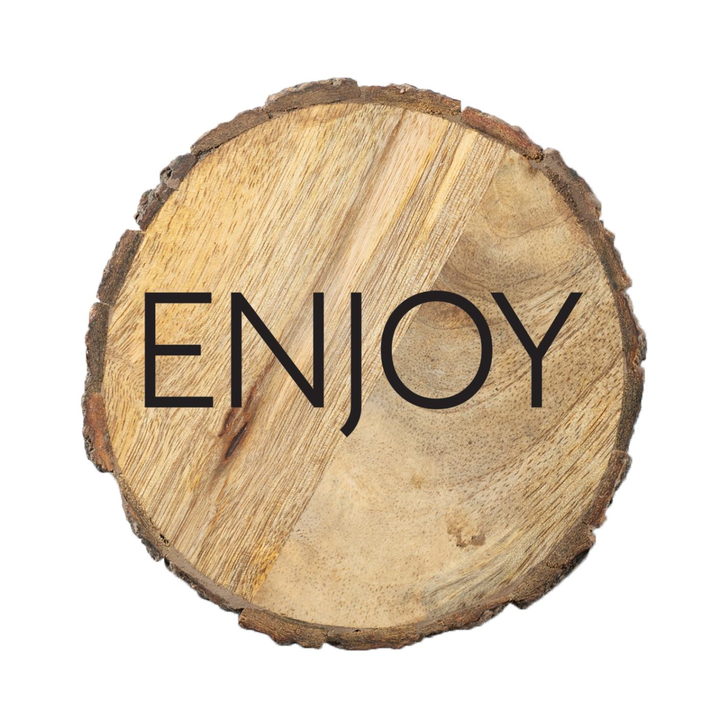 Thirstystone "Enjoy" 4-Pack Mango Wood Bark Edge Coasters - Walmart.com