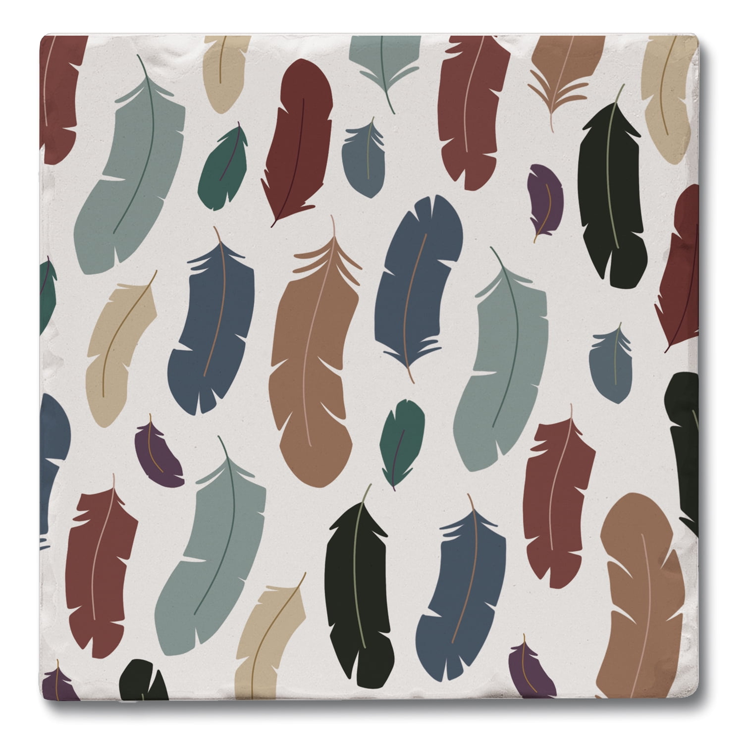 Thirstystone "Feathers" 4-Pack Tumbled Tile Coasters - Walmart.com