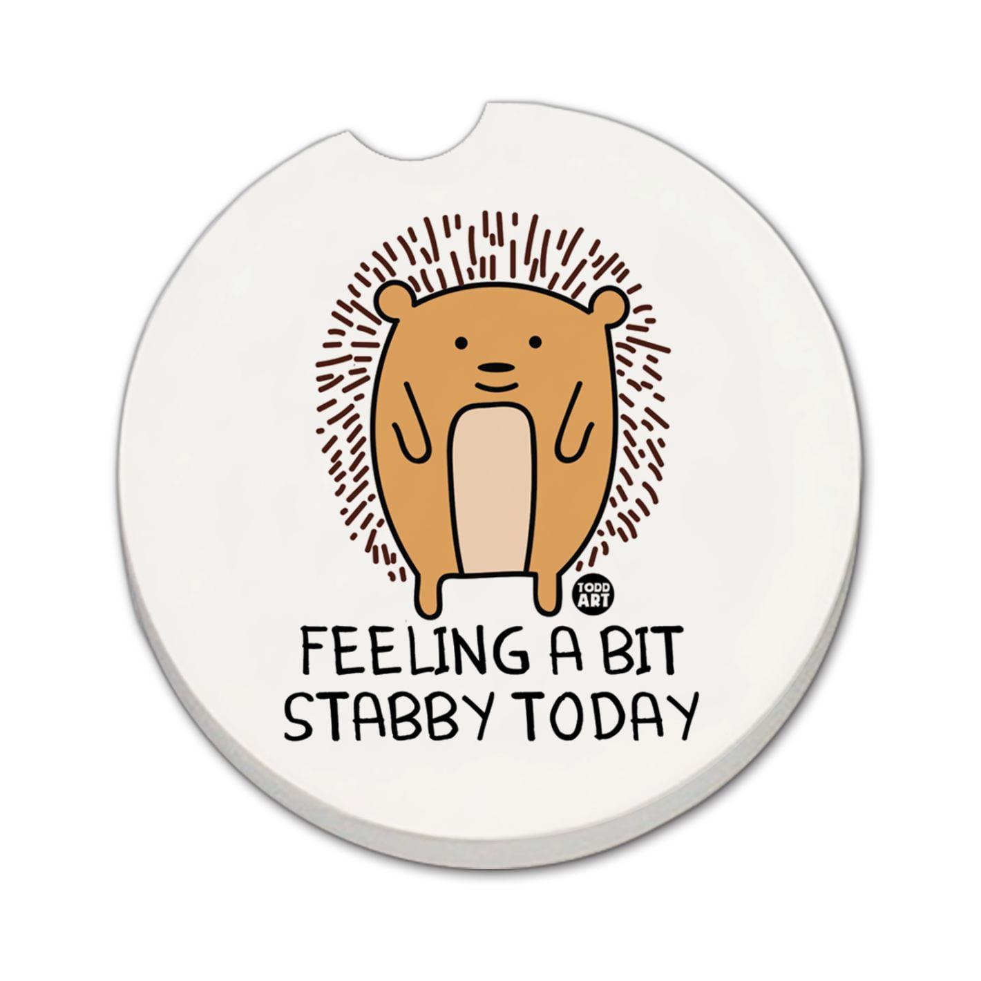 Thirstystone "Feeling Stabby" Single Absorbent Stone Car Coaster ...
