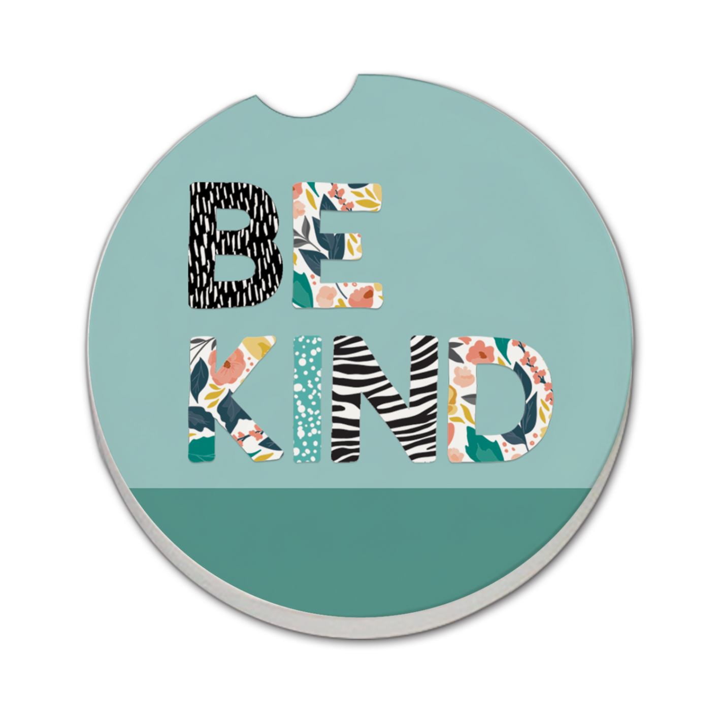 Thirstystone "Floral Be Kind" Single Absorbent Stone Car Coaster ...