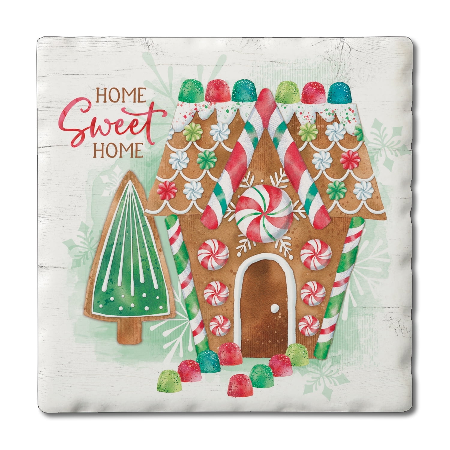 Thirstystone "Gingerbread Home" Single Tumbled Tile Stone Coaster ...