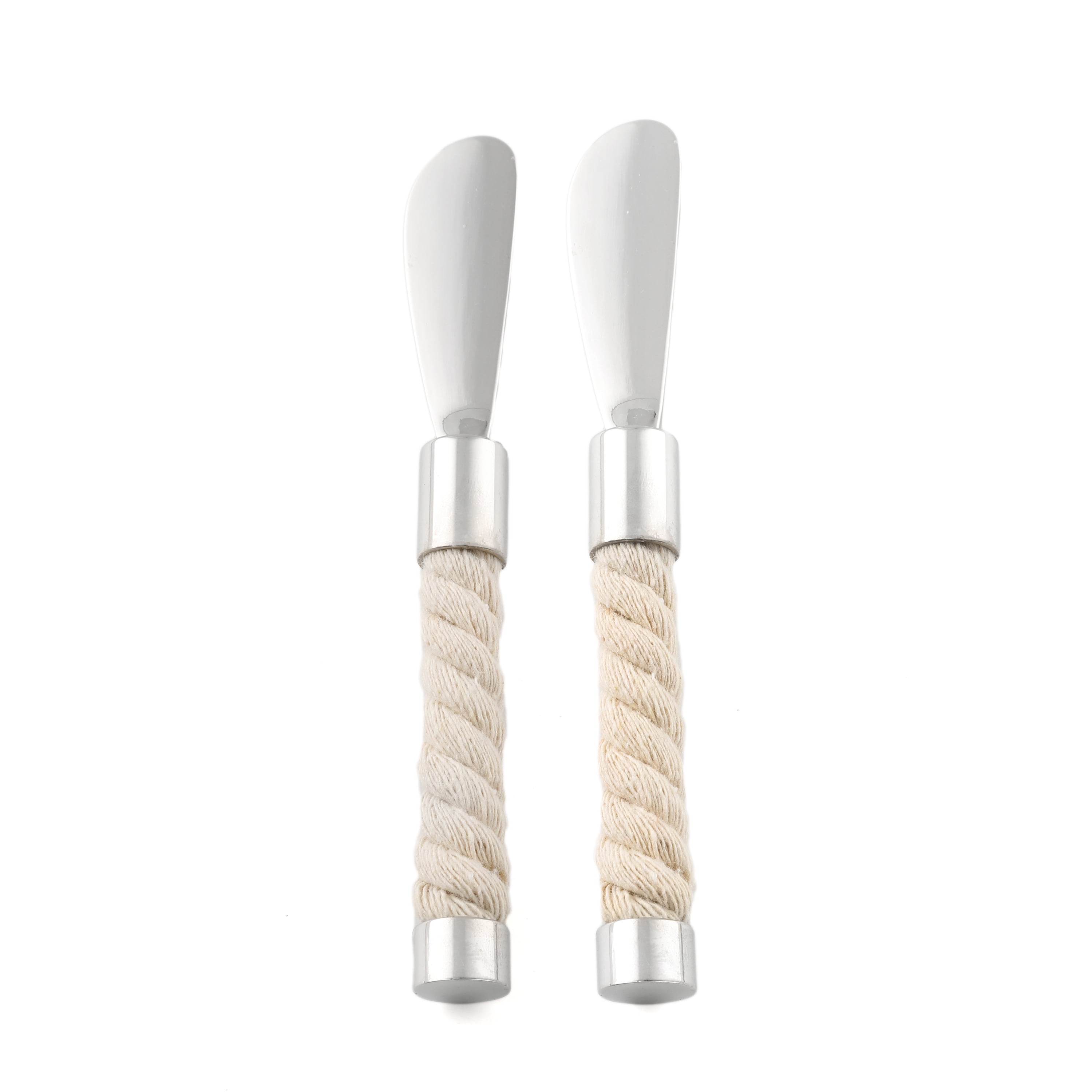 Thirstystone Indigo Collection Cream Rope Handled Spreaders, Set of 2 ...