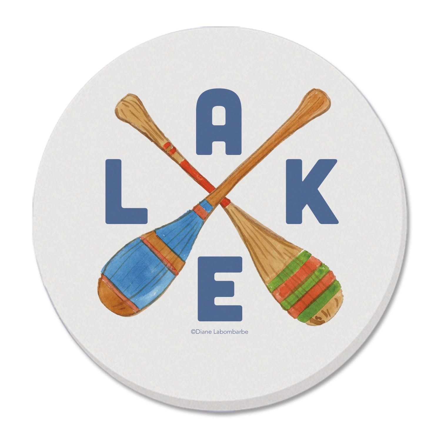 Thirstystone "Lake Livin" 4-Pack Round Absorbent Stone Coasters ...