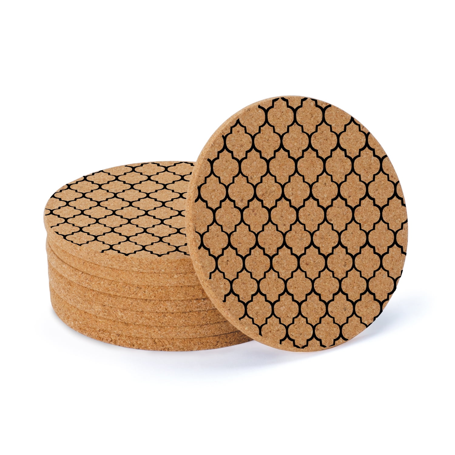Thirstystone "Lattice" 8-Pack Thick Round Cork Coasters - Walmart.com