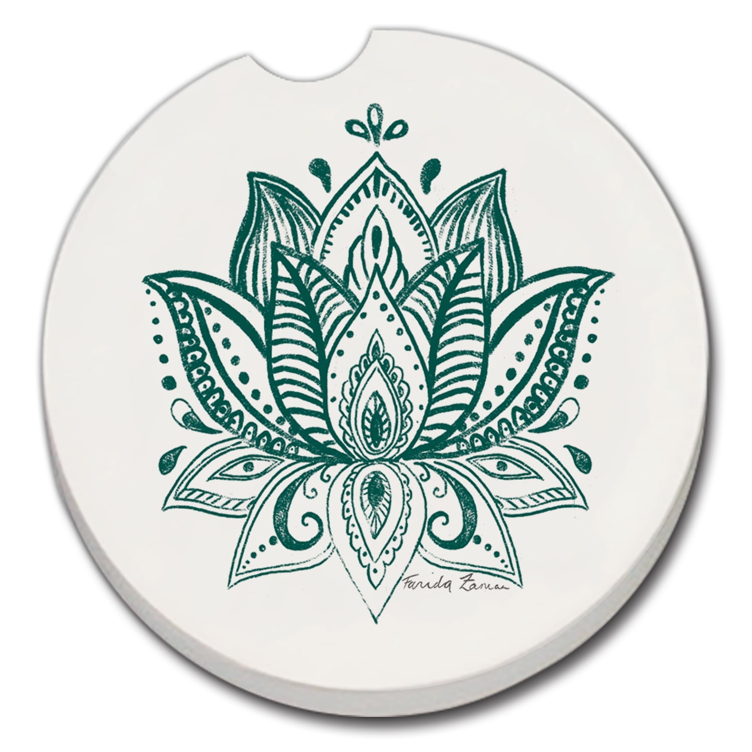 Thirstystone "Lotus Sketch" Single Absorbent Stone Car Coaster ...
