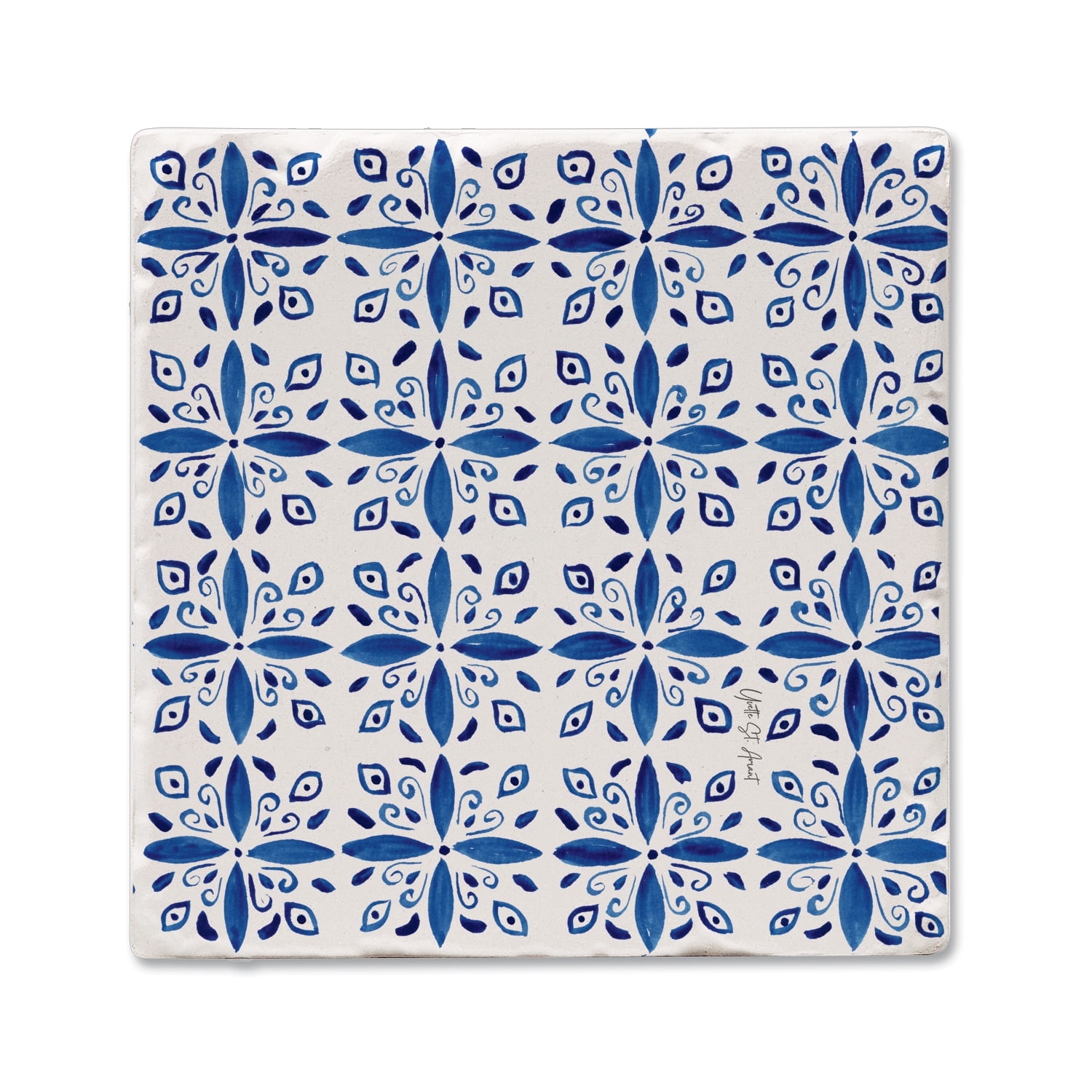 Thirstystone "Mediterranean Tile" Single Tumbled Tile Stone Coaster ...