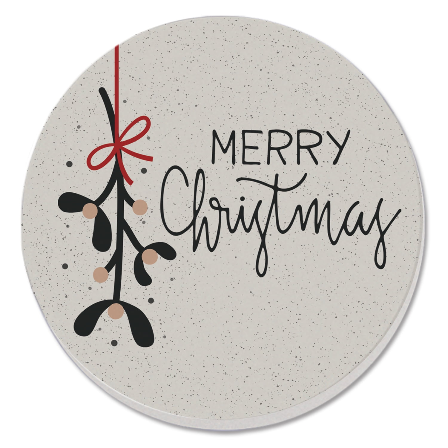 Thirstystone "Mistletoe Christmas" Single Round Stone Coaster - Walmart.com