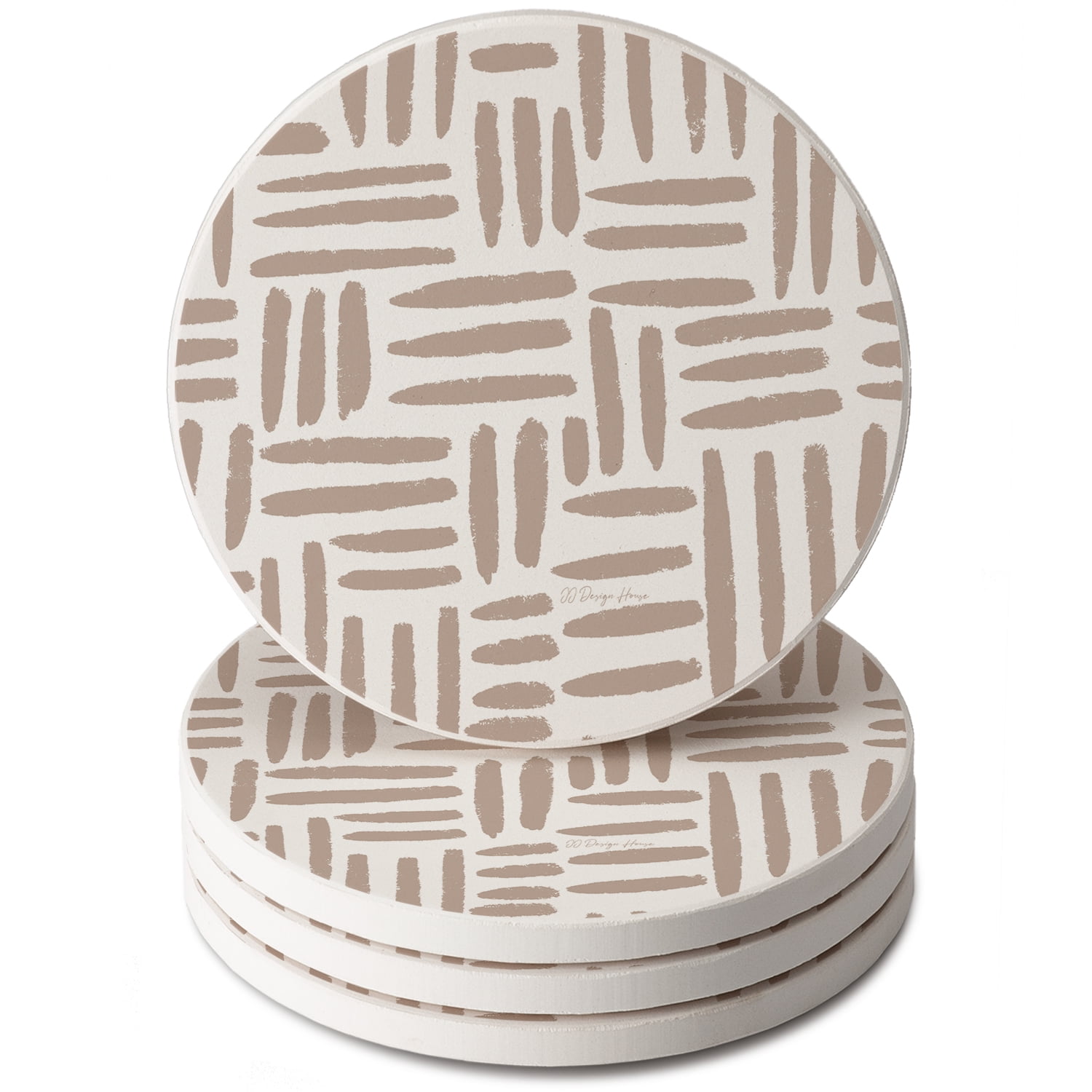 Thirstystone Mocha Madness 4-Pack Round Stone Coasters - Walmart.com
