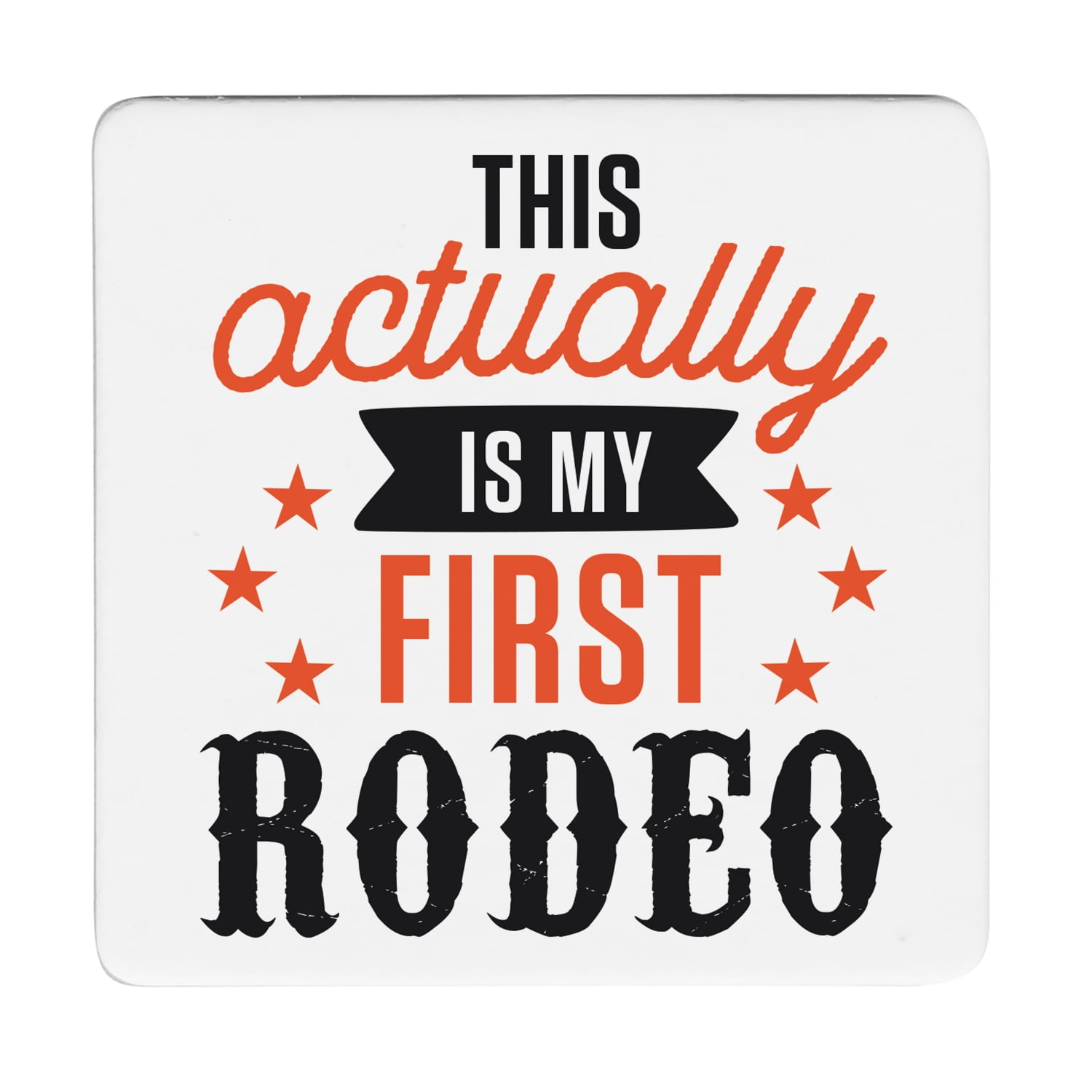 Thirstystone "My First Rodeo" 12-Pack Cork Back Paper Bar Coasters ...