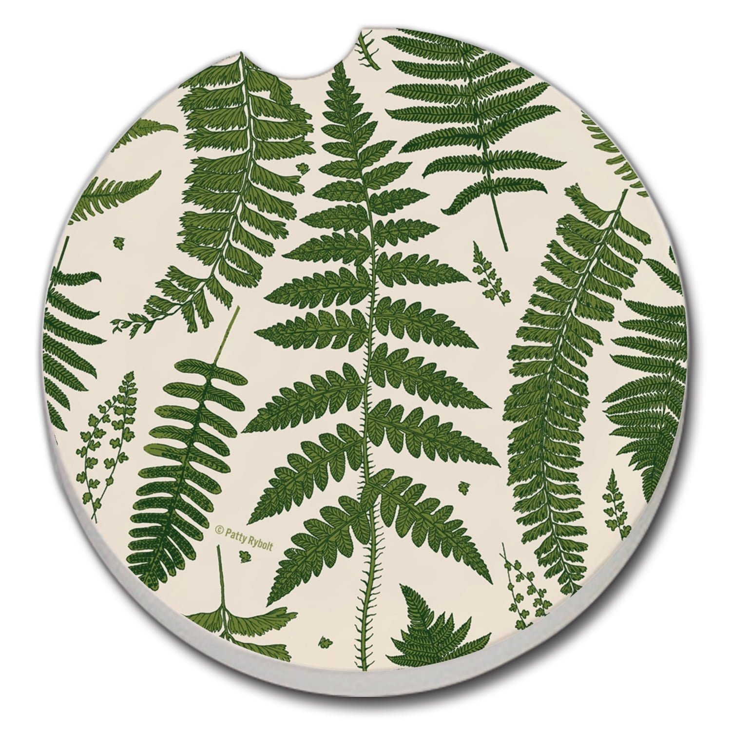 Thirstystone "Natural Ferns" Single Absorbent Stone Car Coaster ...