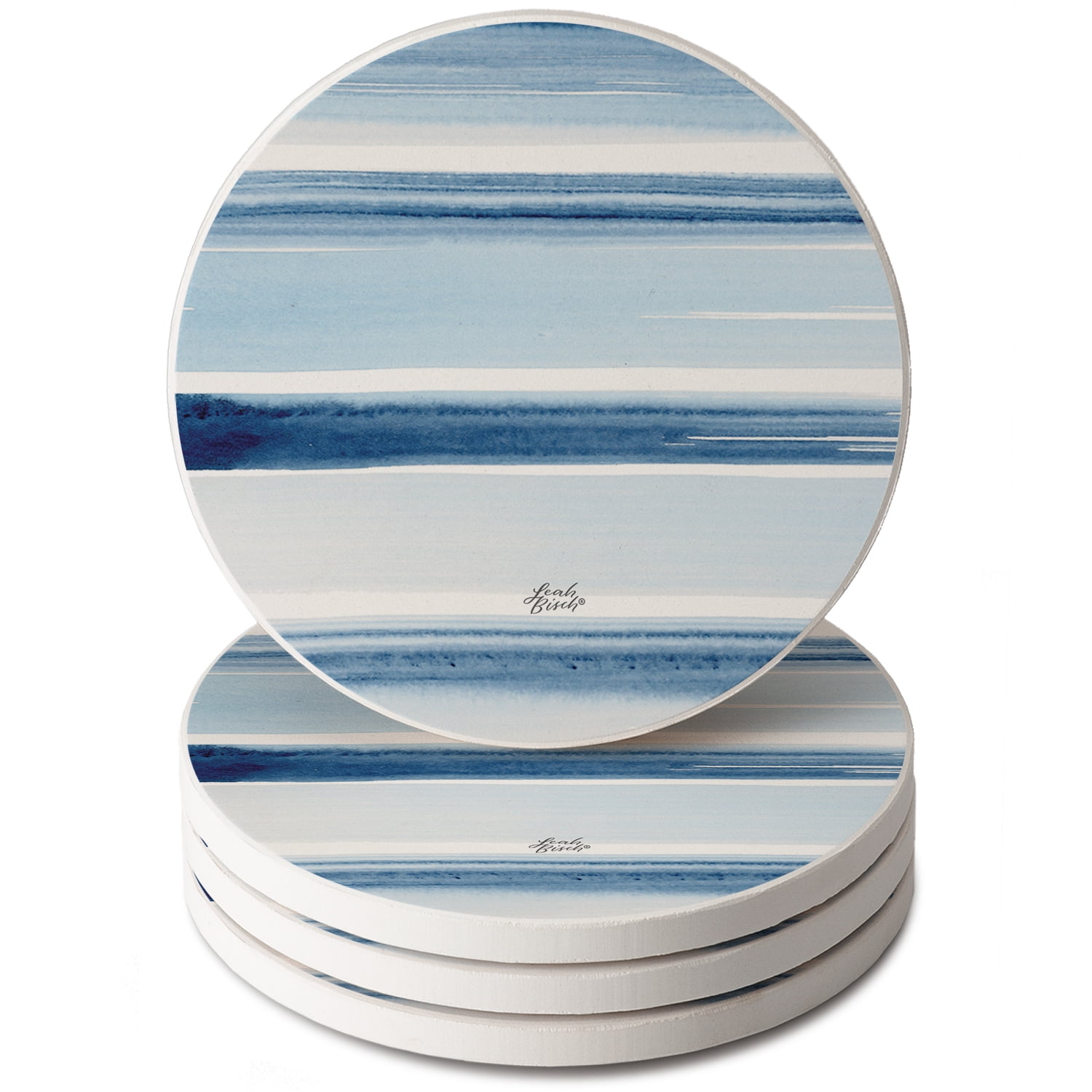 Thirstystone Ocean Tides 4-Pack Round Stone Coasters - Walmart.com