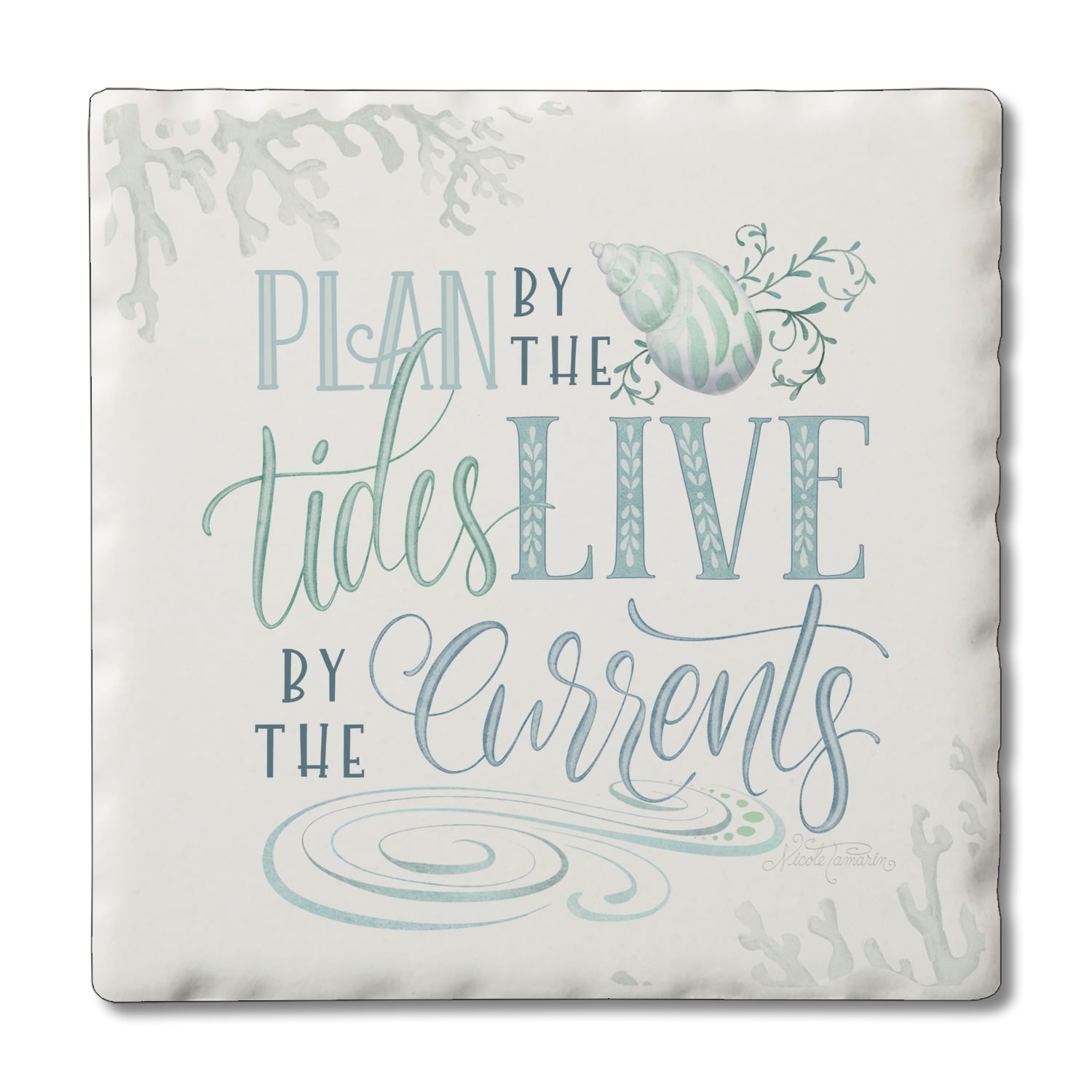 Thirstystone "Plan By The Tides" Single Tumbled Tile Coaster - Walmart.com