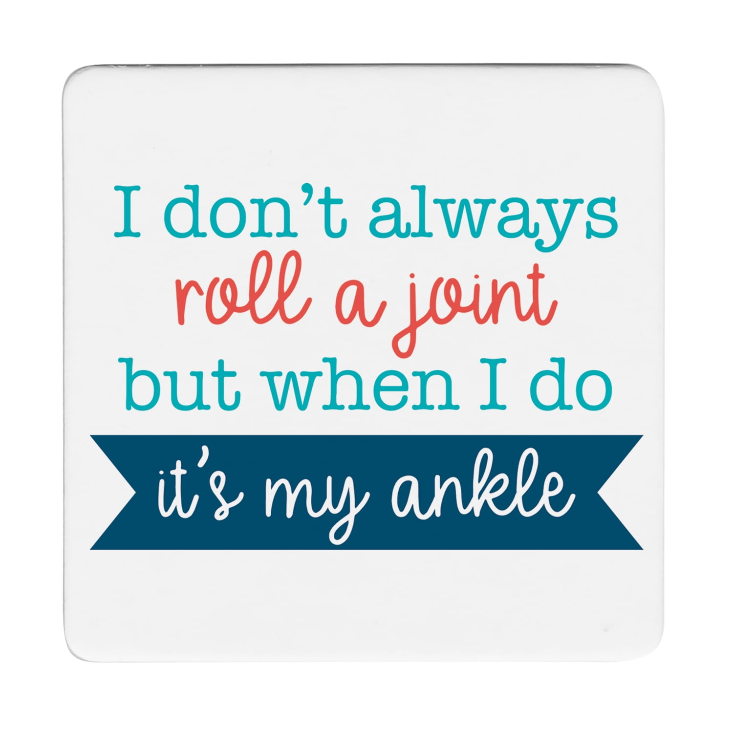 Thirstystone "Roll An Ankle" 12-Pack Cork Back Paper Bar Coasters ...