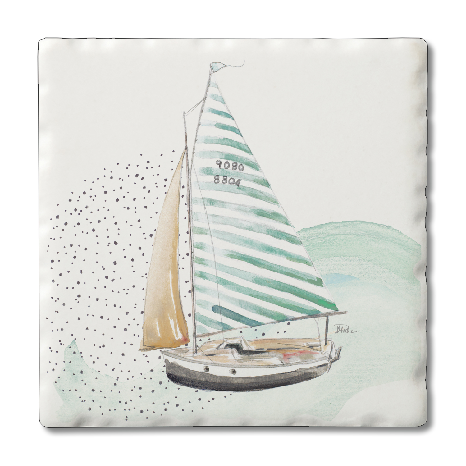 Thirstystone "Sailboat" Single Tumbled Tile Coaster - Walmart.com