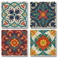 Thirstystone "Spanish Villa" 4-Pack Assorted Tumbled Tile Coasters ...