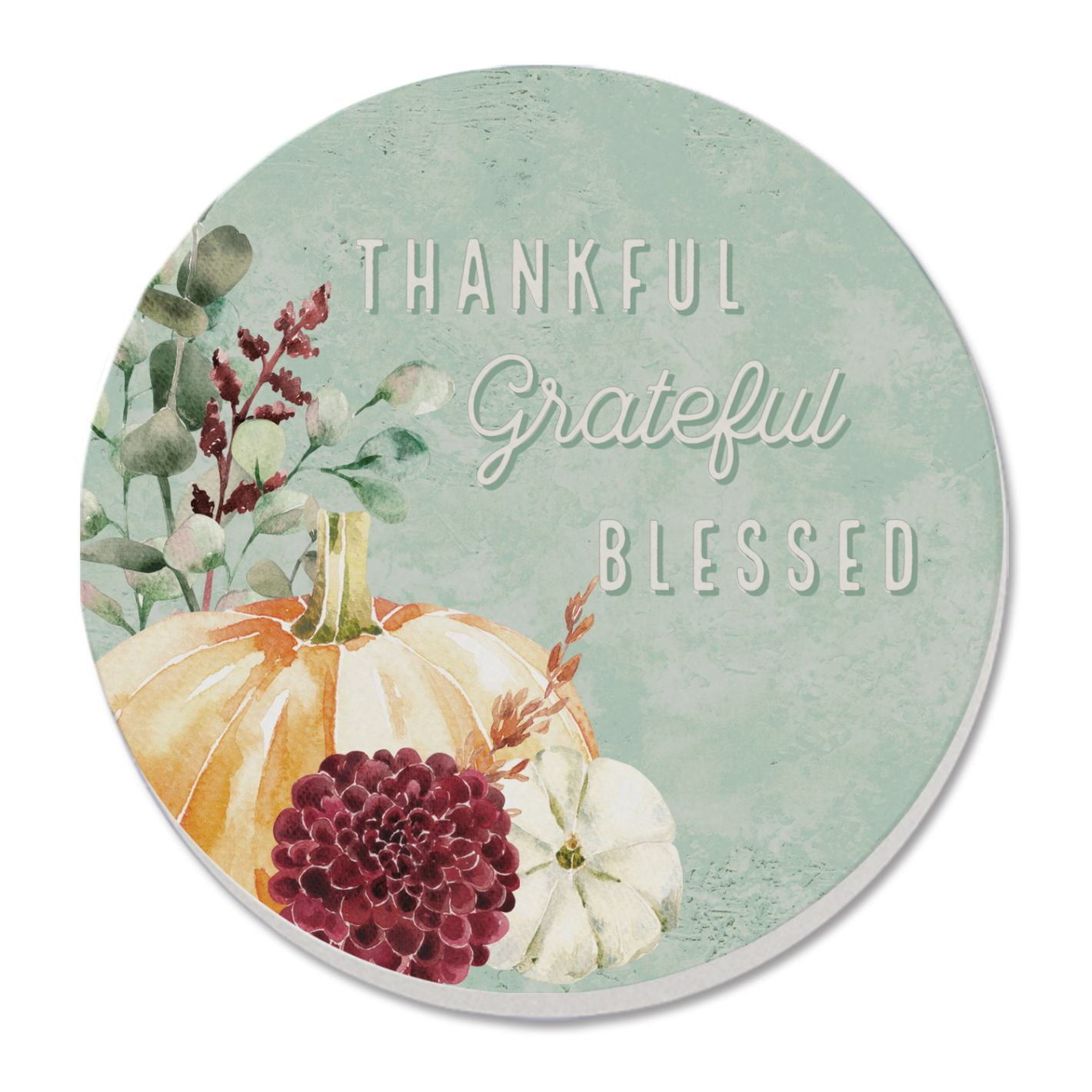 Thirstystone "Thankful" 4-Pack Round Stone Coasters - Walmart.com