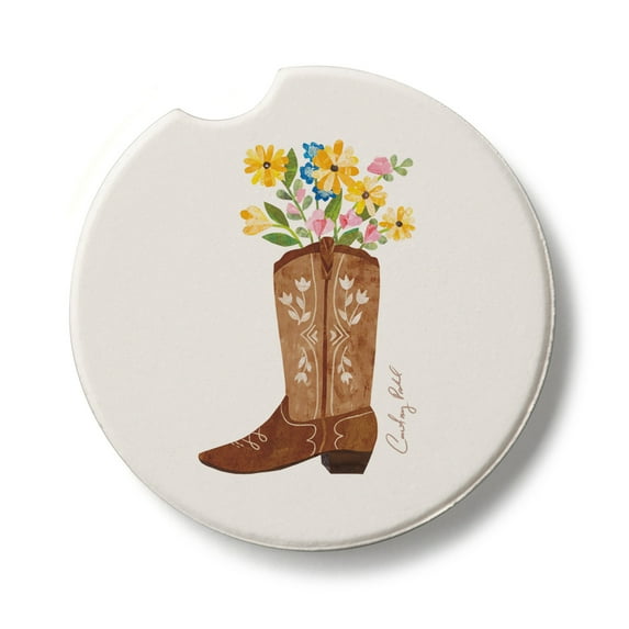 Thirstystone "Western Cowgirl" Single Absorbent Stone Car Coaster ...