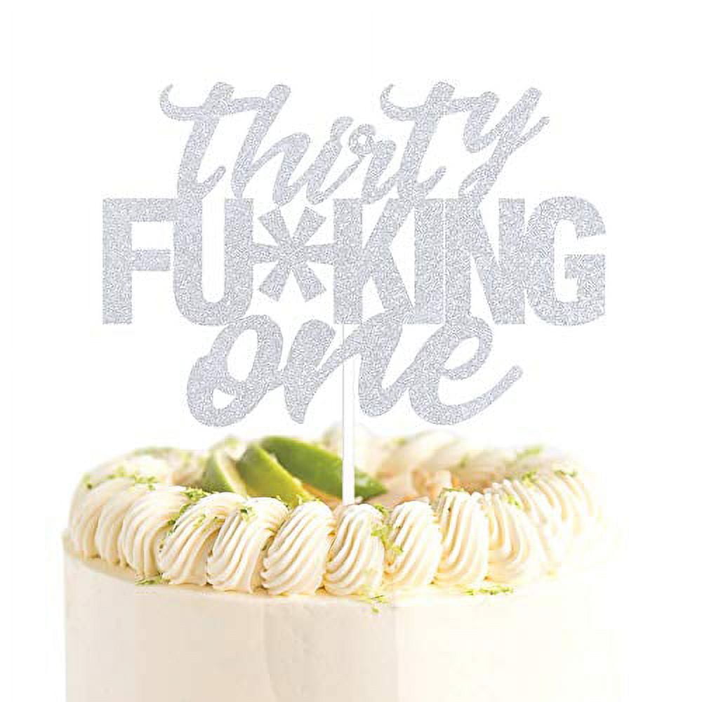 Thirty One Silver Glitter Cake Toppers 31 Years Old 31st Birthday ...