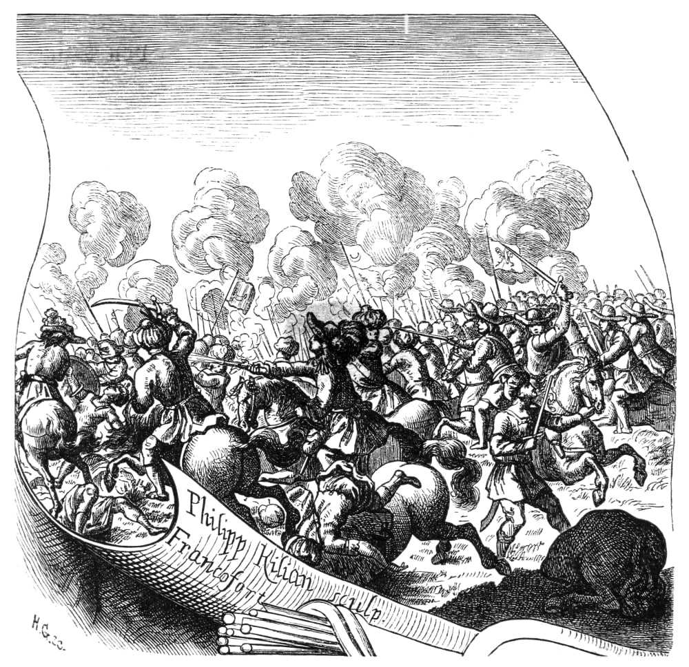 Thirty Years' War: Battle. /Na Scene From The Thirty Years' War In The ...