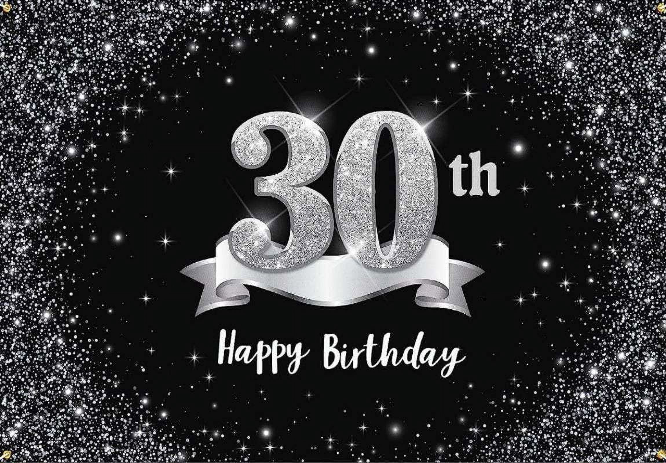 Thirty to Me Backdrop Rose Gold Glitter Happy 30th Birthday Photography ...