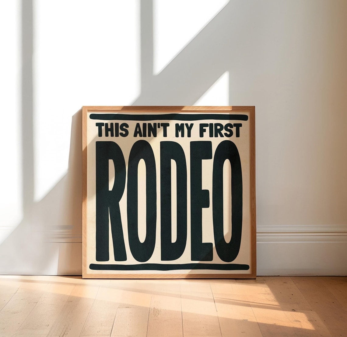 This Ain T My First Rodeo Poster Western Decor Retro Wall Art Cowboy ...