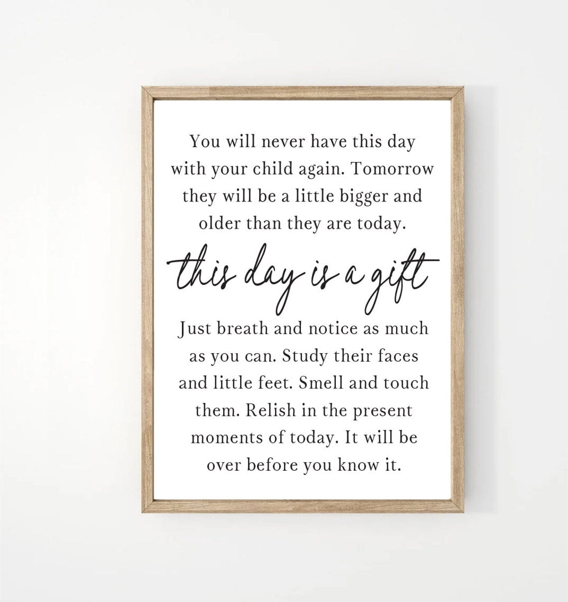 This Day Is A Gift Wall Art Sentimental Nursery Wall Decor Home Decor ...