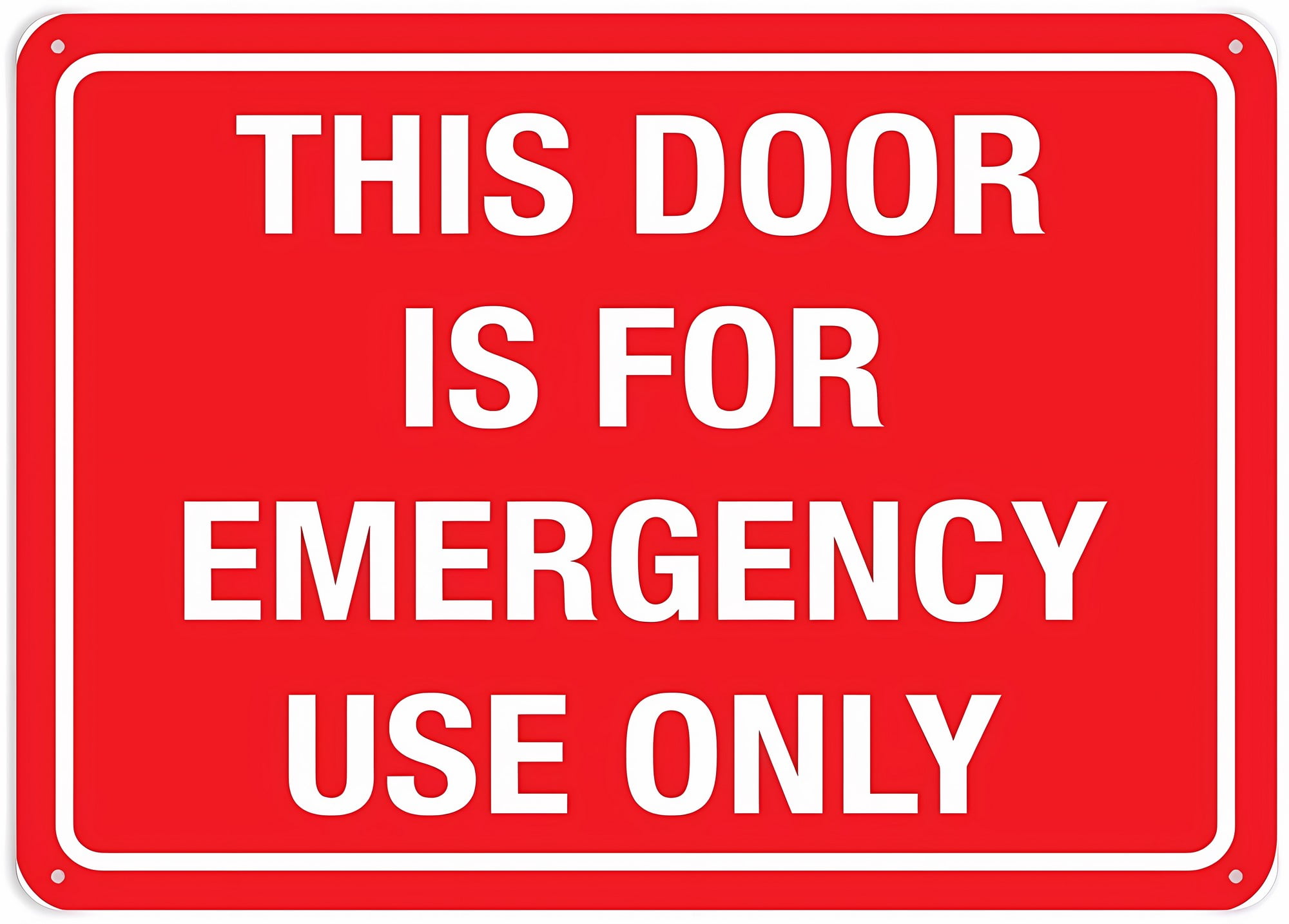 This Door is for Emergency Use Only Warning Sign - 8"x12" Tin Metal ...