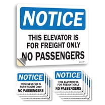 No Walk OSHA Notice Rigid Plastic Sign 24 Inch x 18 Inch - 10 Pack ...