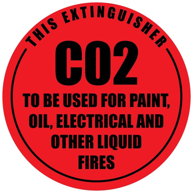 This Extinguisher C02 Decal For House Door Office Business Yard,Metal ...