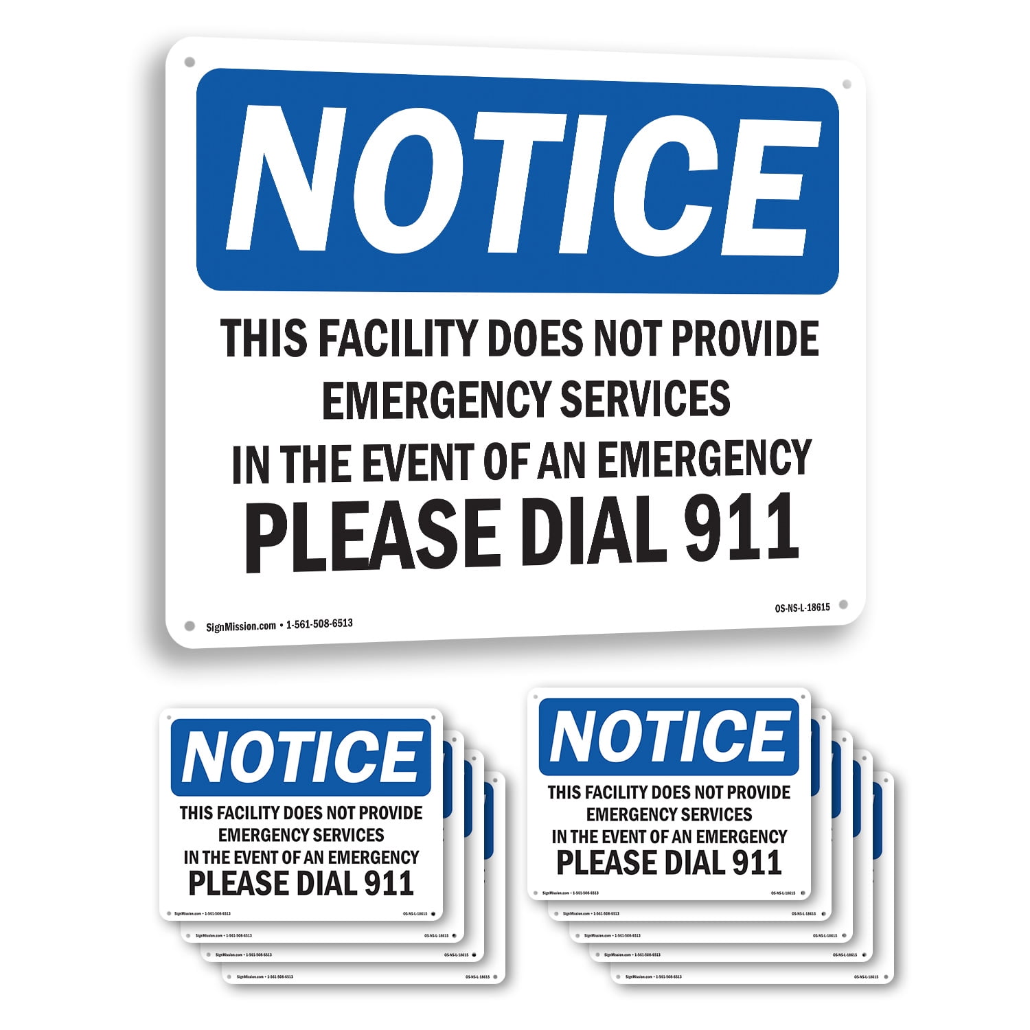 This Facility Does Not Provide Emergency OSHA Notice Aluminum Sign 24 ...