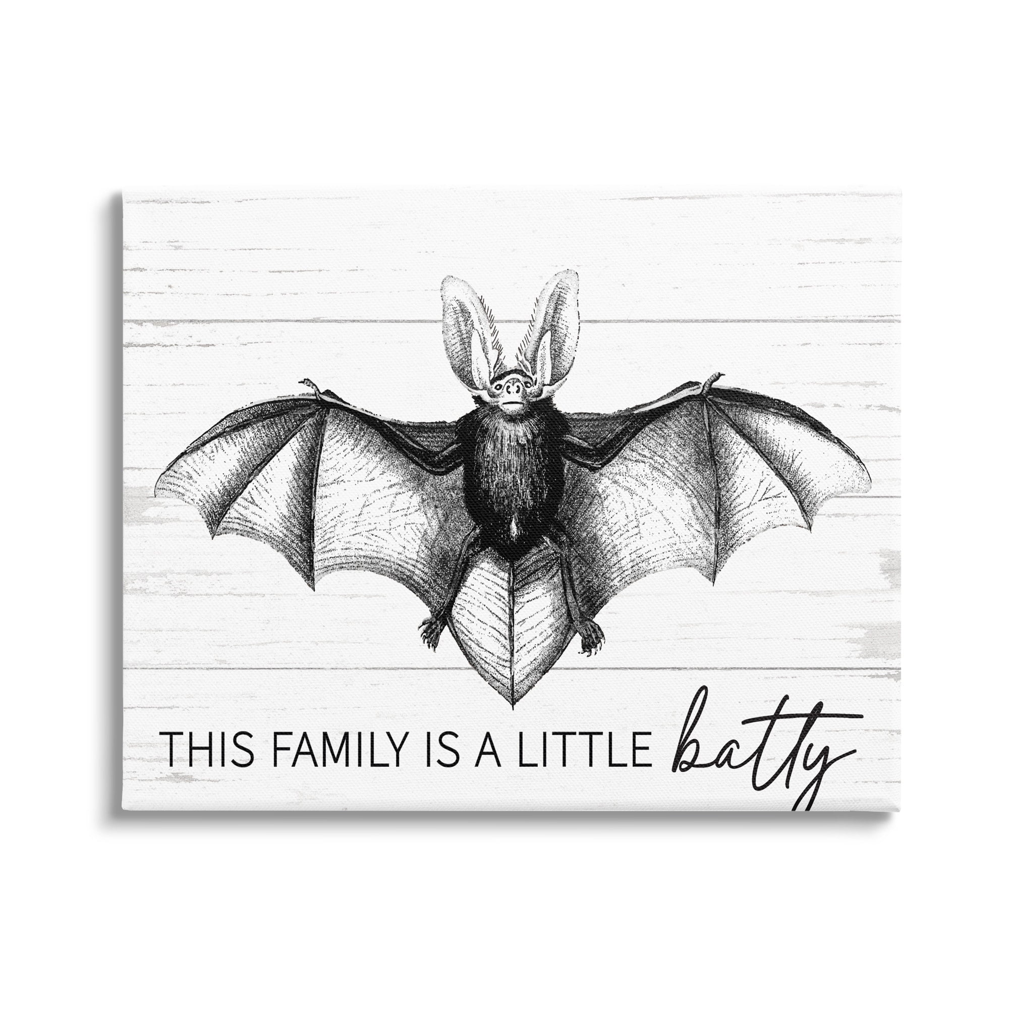 This Family Is Batty Witty Saying Detailed Bat Animals & Insects ...