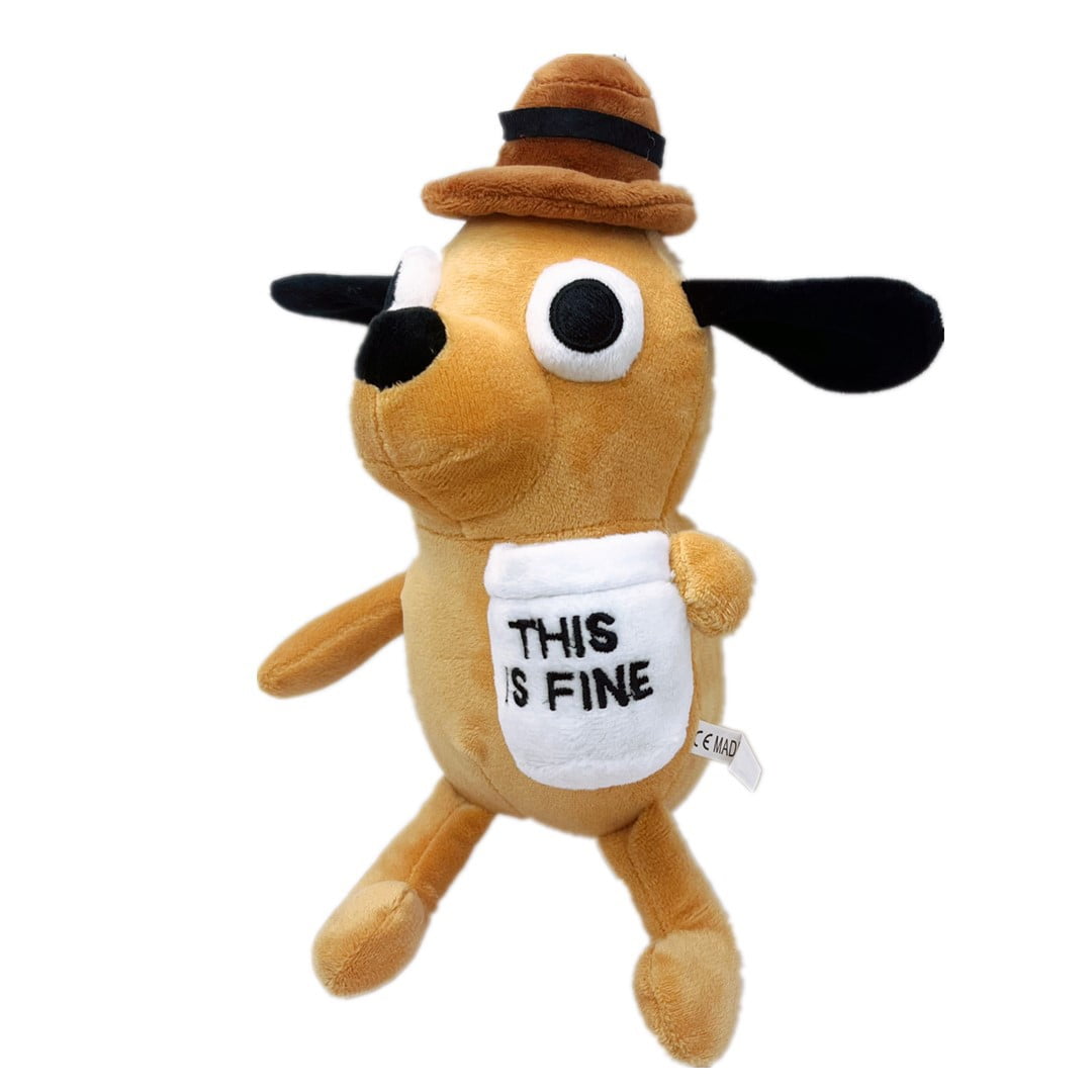This is Fine Dog Plushie | Funny Coffee Dog Meme Plush | Hilarious ...