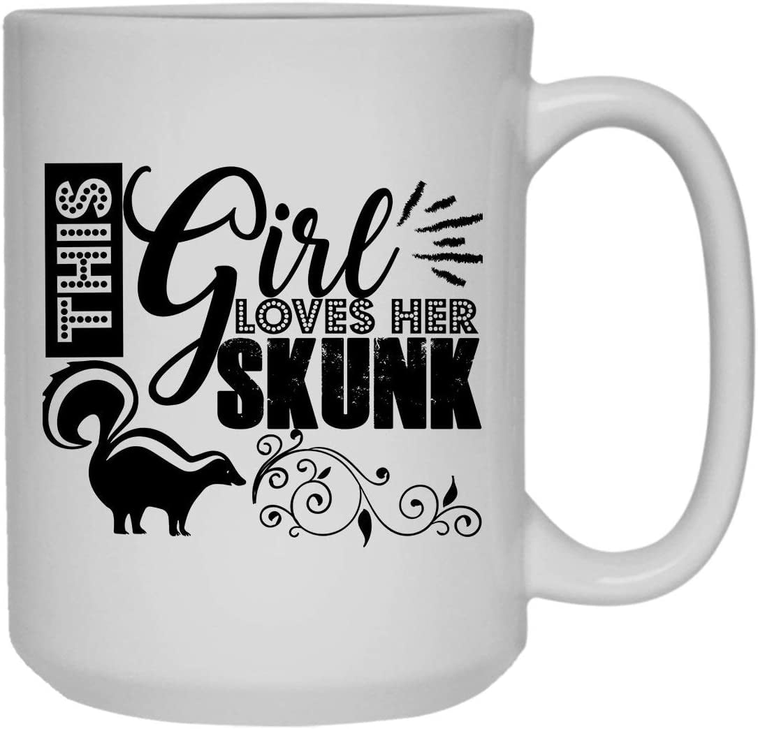This Girl Loves Her Skunk Cup, Coffee Mug, Large Coffee Mug 15 oz ...