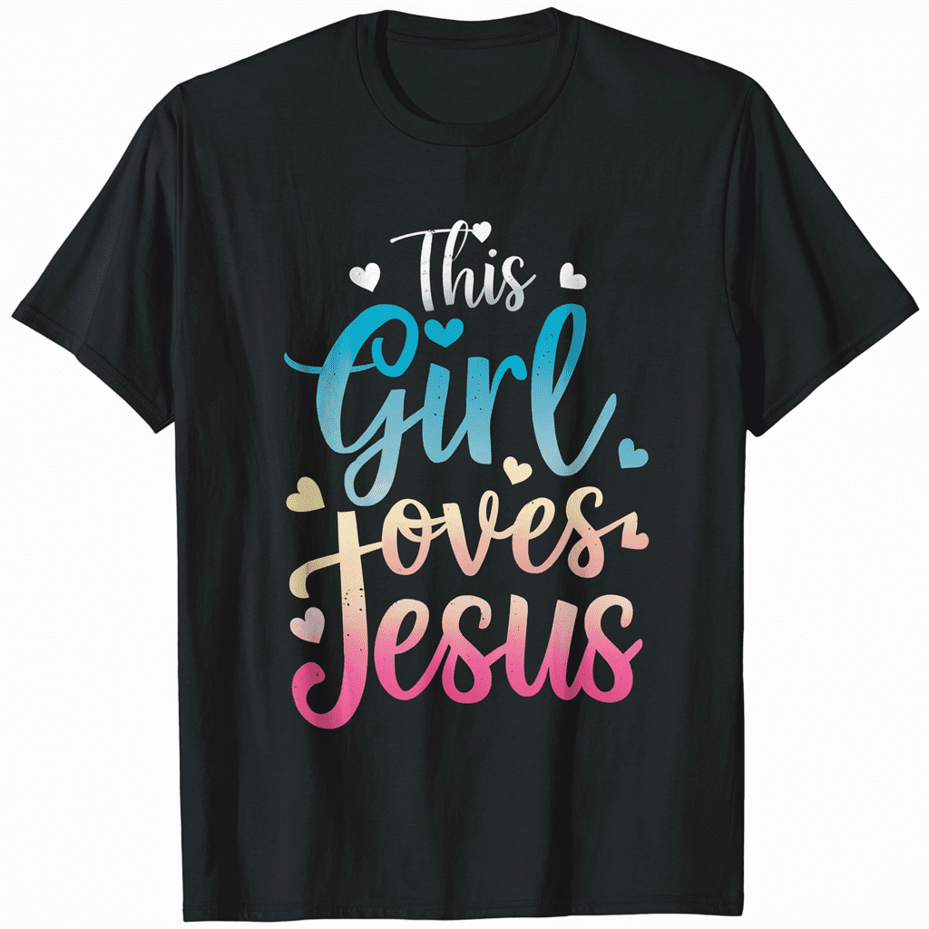 This Girl Loves Jesus Cute Christian Girl Jesus T Shirt