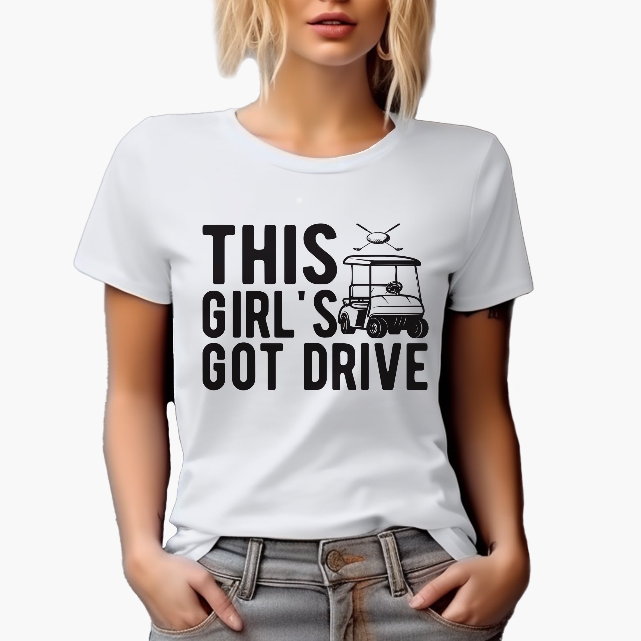 This Girl's Got Drive with a Buggy or Cart, Caddie, Golf Player ...
