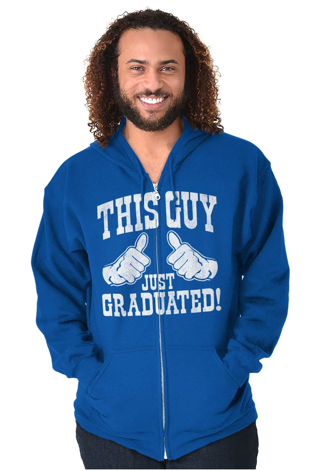 This Guy Just Graduated Graduation Zip Hoodie Sweatshirt Men Brisco ...