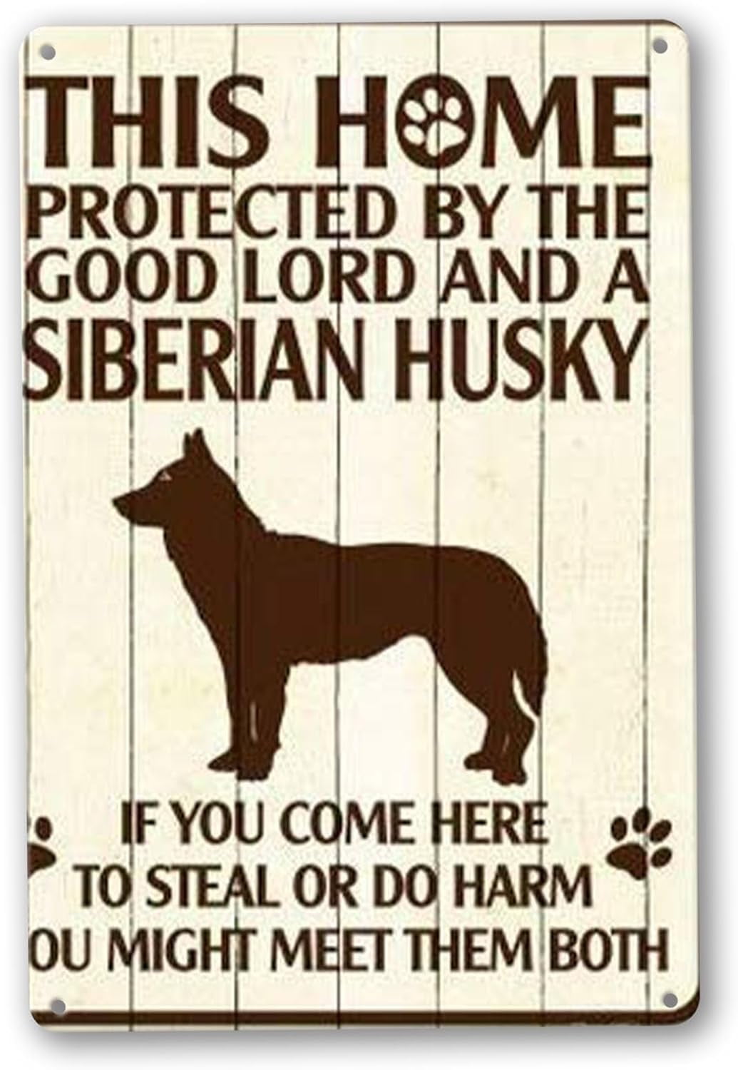 This Home Protected by A Siberian Husky Vintage Signs Metal Tin Sign ...