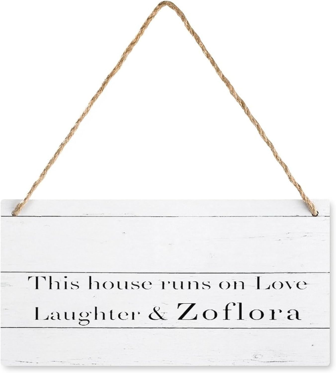 This House Runs on Love Laughter And Zoflora Wooden Oak Plaque Funny ...
