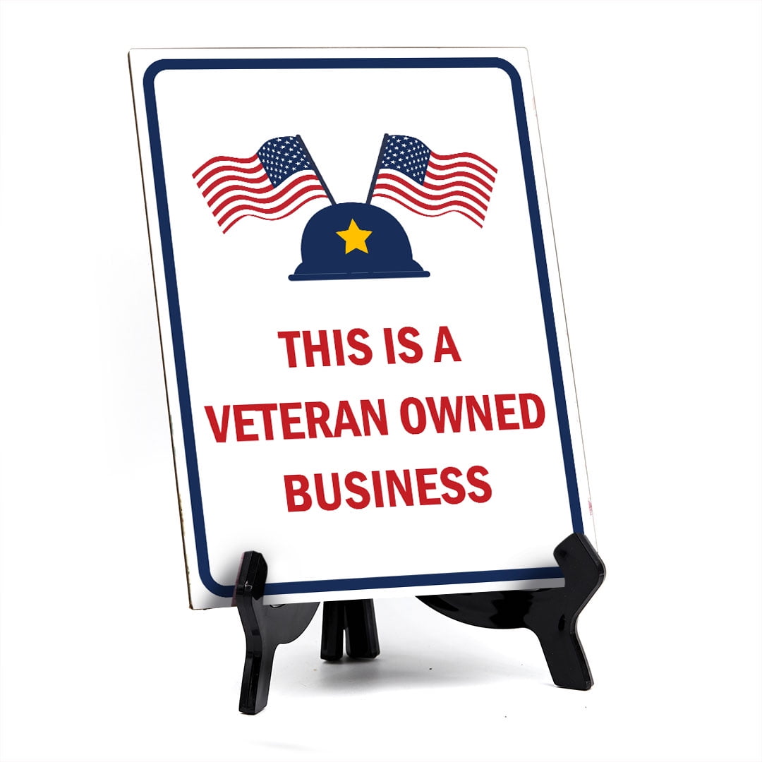 This Is A Veteran Owned Business Table Sign With Acrylic Stand (6x8 ...