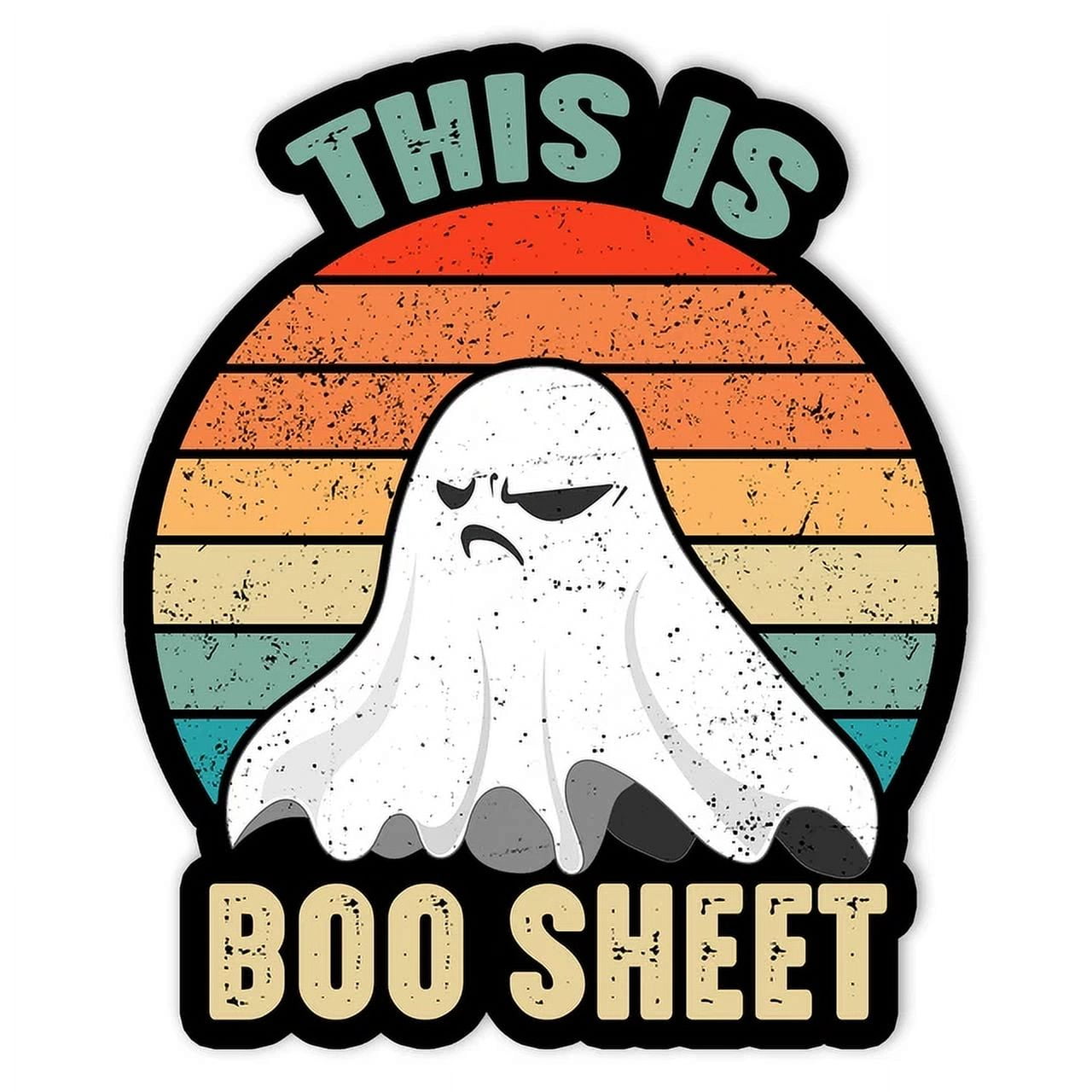 This Is Boo Sheet Ghost Retro Halloween Cute Ghoststicker Phone Decal ...