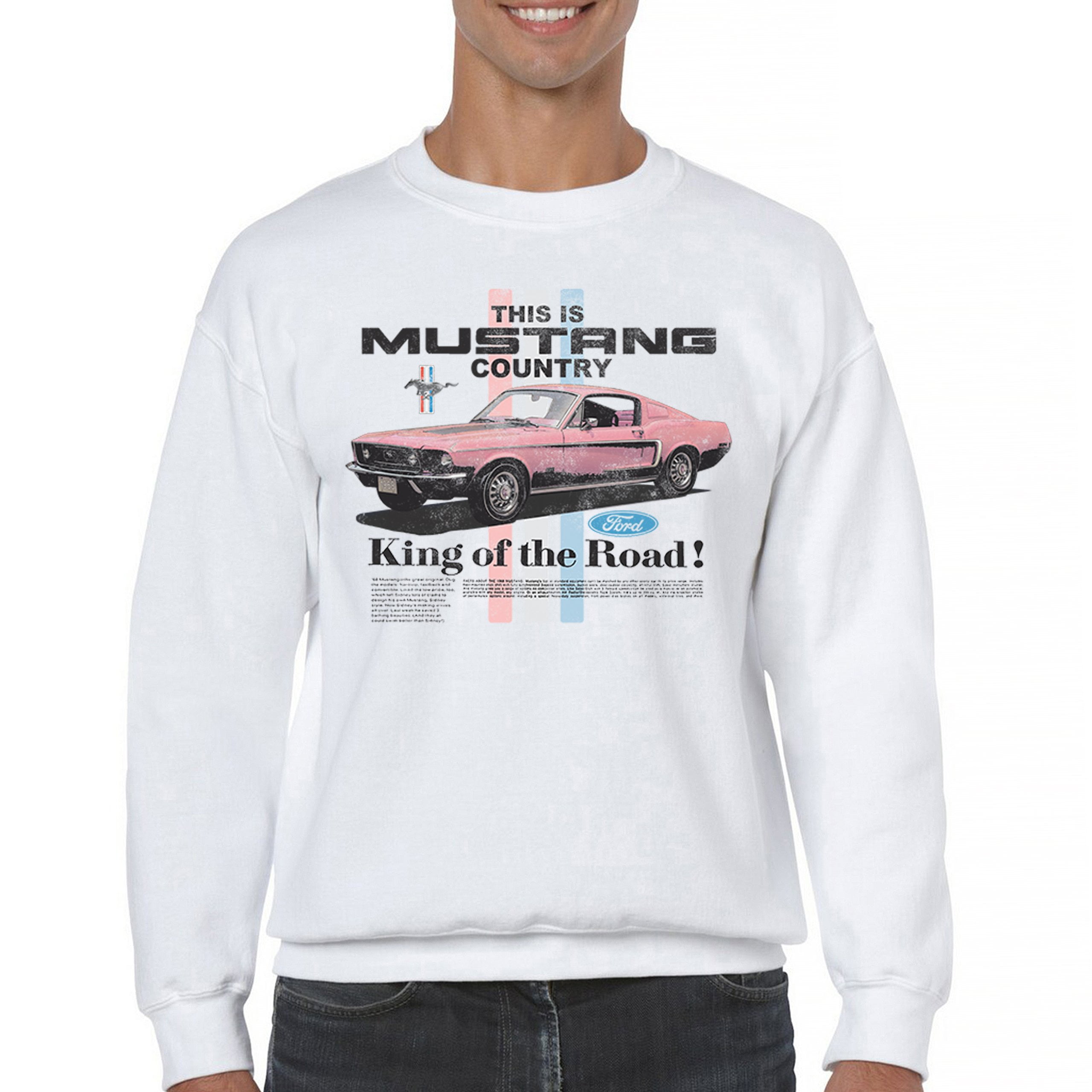 This Is Mustang Country Sweatshirt Legendary Performance Pink Muscle ...