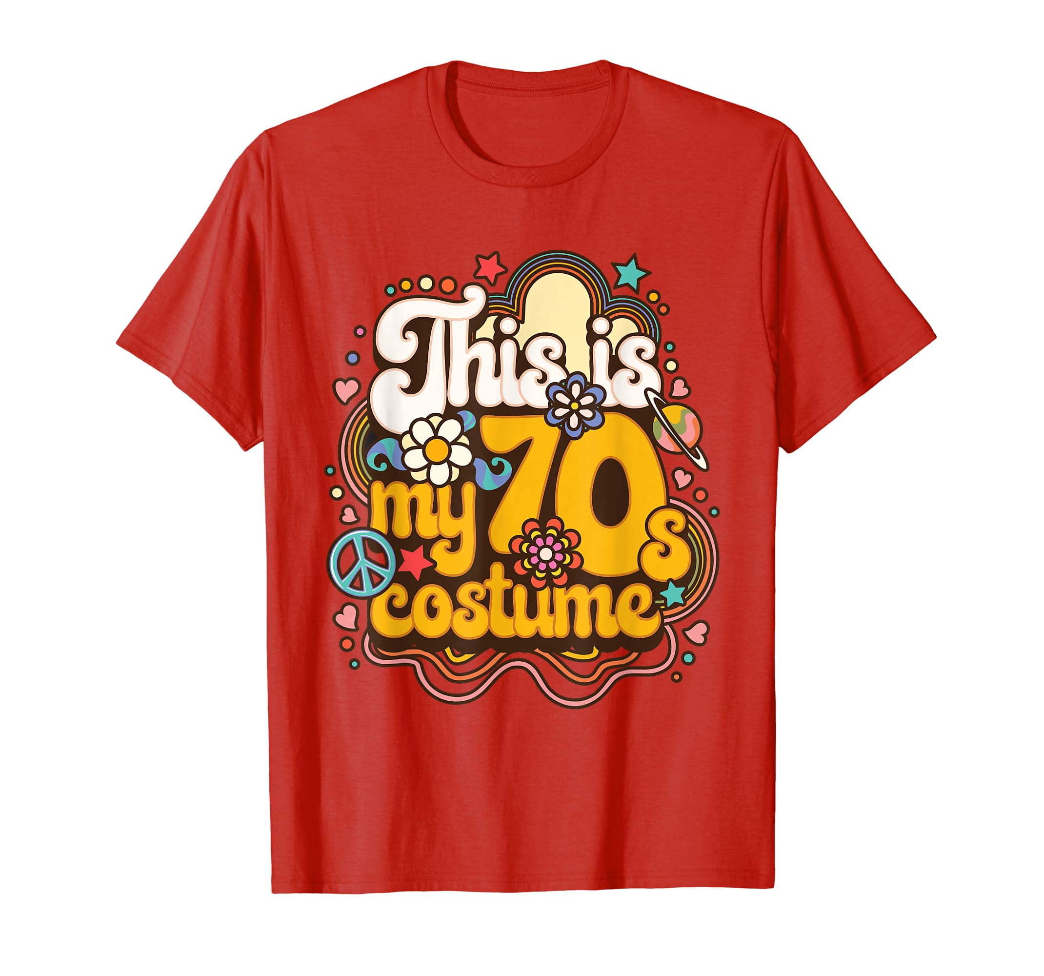 This Is My 70s Cute Costume Theme Party Hippie Retro Friends T-Shirt ...