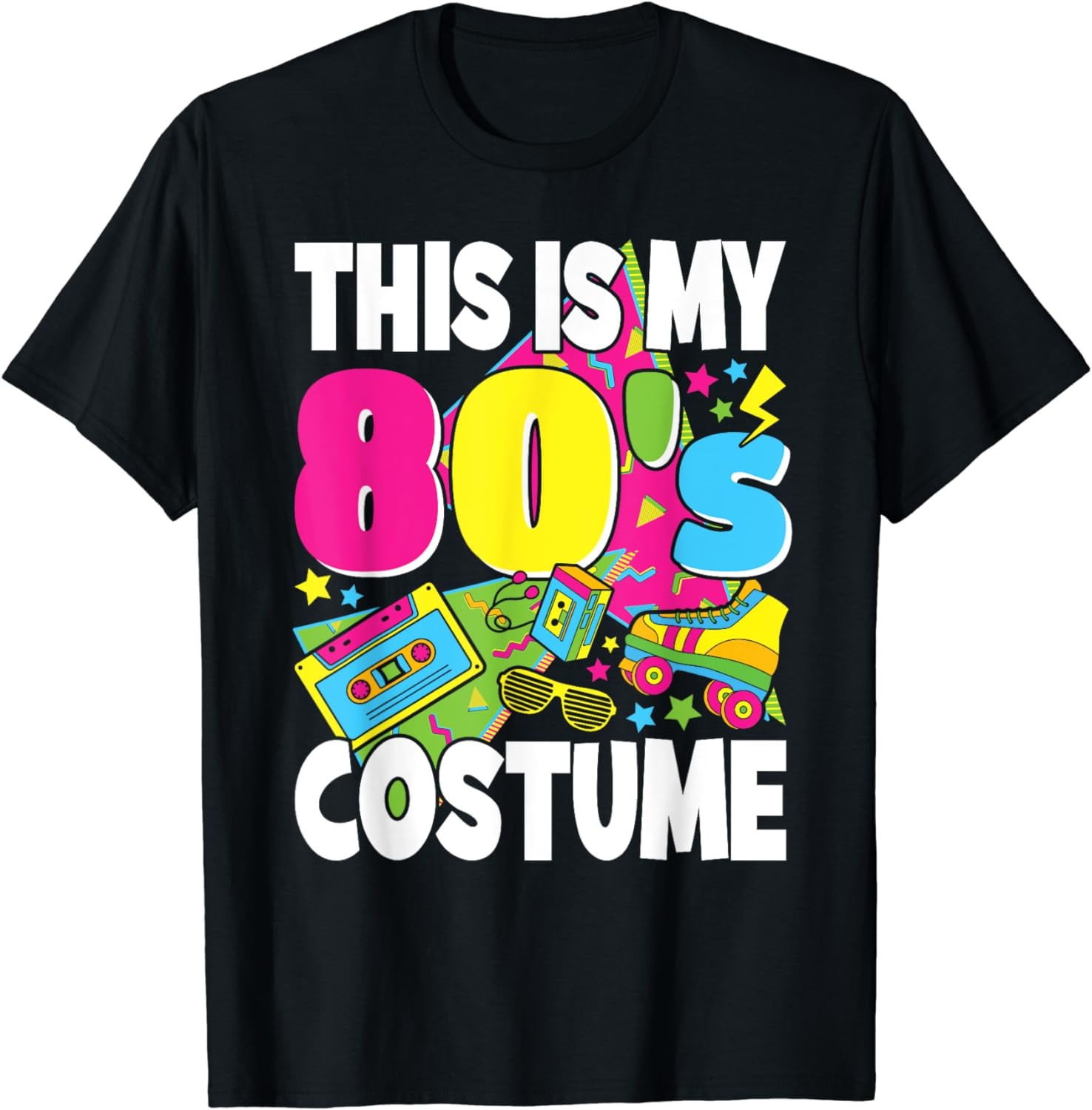 This Is My 80s Costume 80s Theme Outfit Eighties 1980s T-Shirt ...